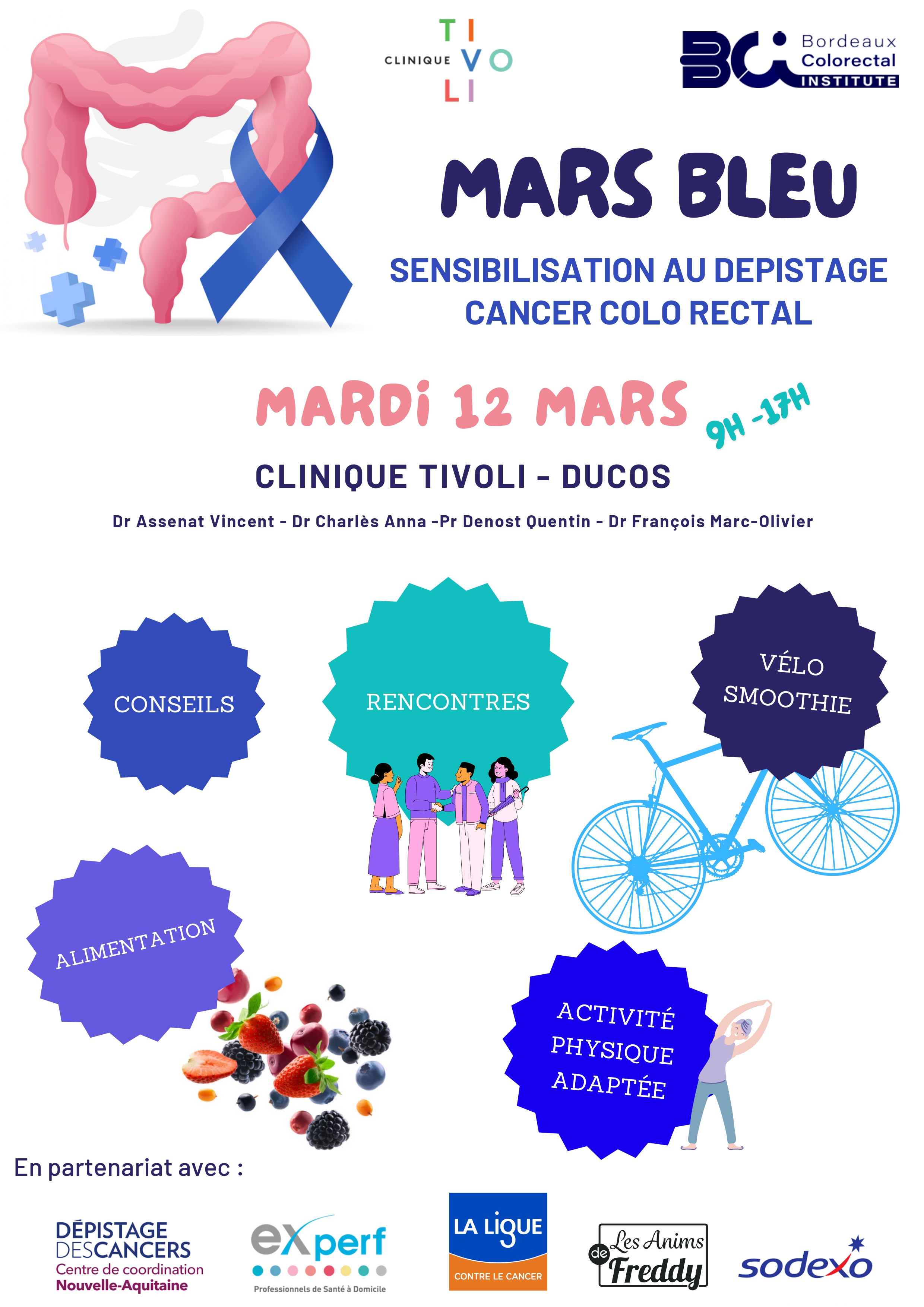 MARS BLEU 2024 : Sensibilisation au dépistage du cancer colorectal, Mardi 12 Mars, 9h-17h ...
